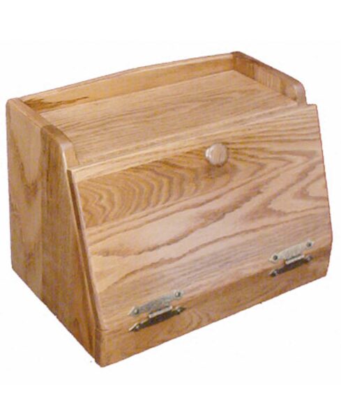 Oak Bread Box with Glass Front - Amish Direct Furniture