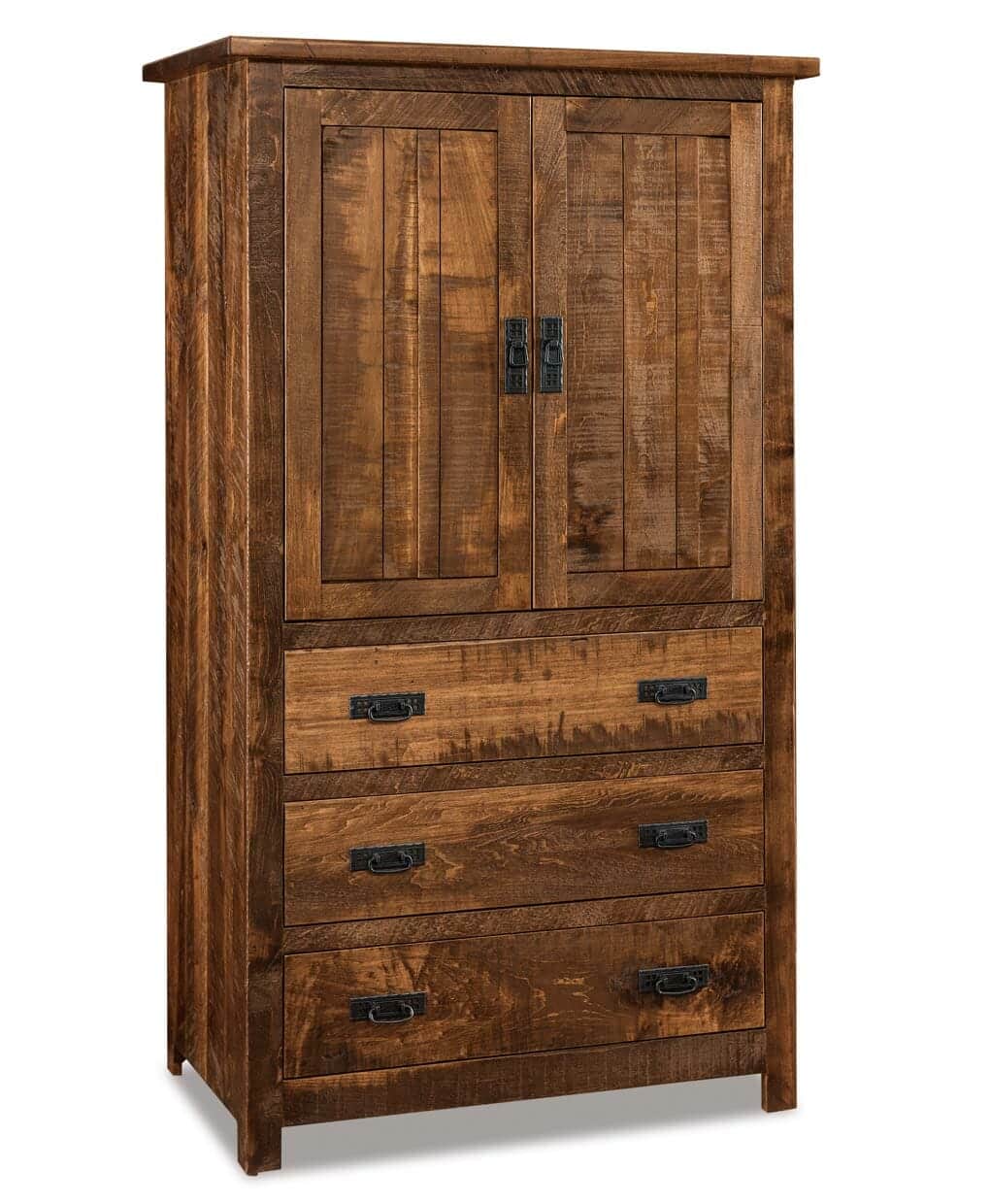 Rustic armoire with drawers store